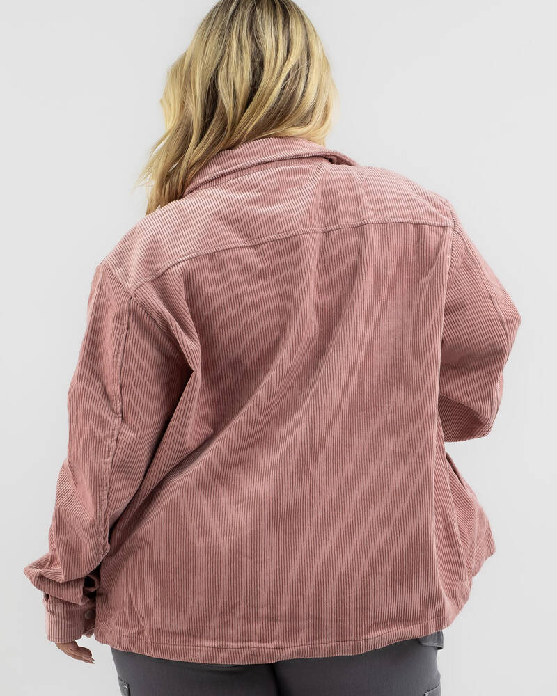 Shop Ava And Ever Mila Cord Shacket In Blush - Fast Shipping & Easy ...