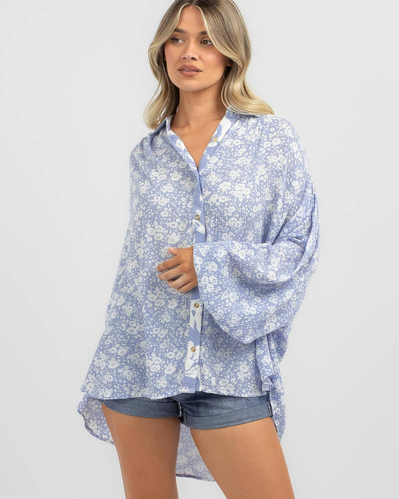 Shop Billabong Blue Bell Shirt In Blue - Fast Shipping & Easy Returns ...