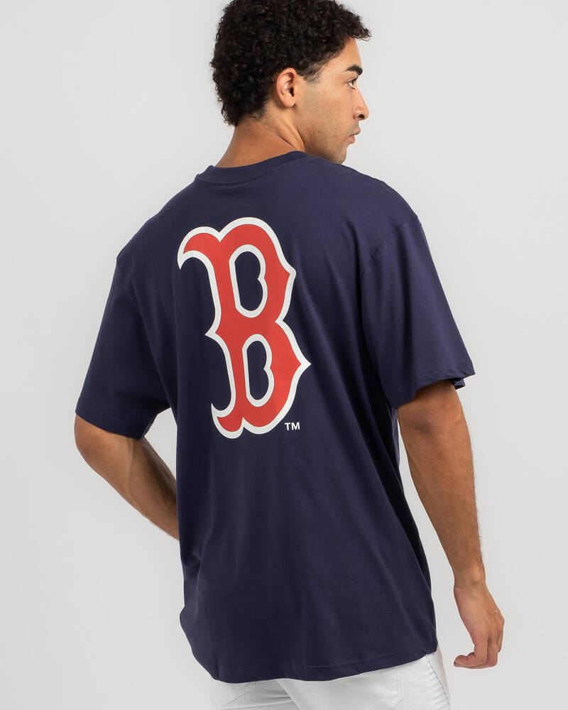 Shop Majestic Boston Red Sox Team Crest T-Shirt In True Navy - Fast ...
