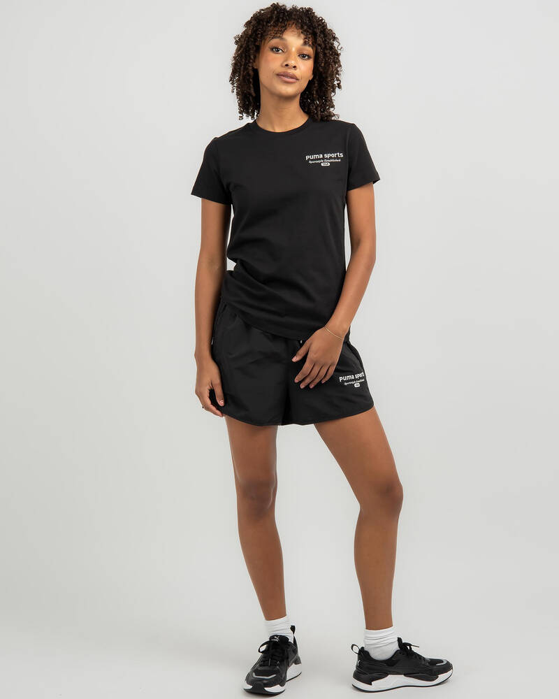 Shop Puma Team Graphic T-Shirt In Puma Black - Fast Shipping & Easy ...