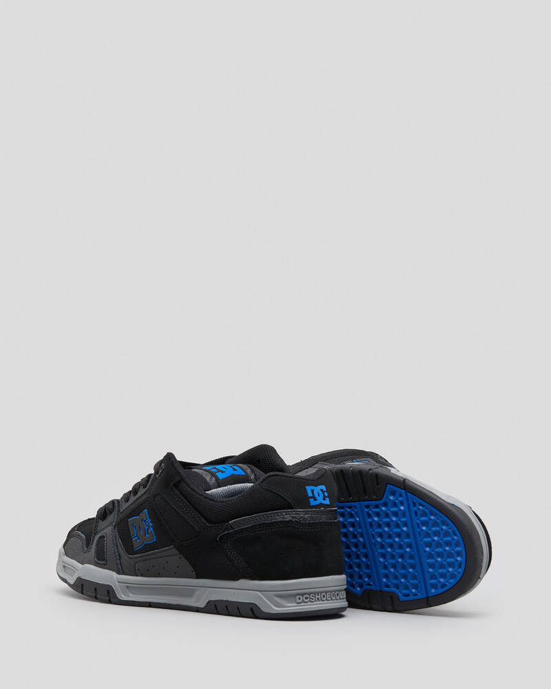Shop DC Shoes Stag Shoes In Black/grey/blue - Fast Shipping & Easy ...