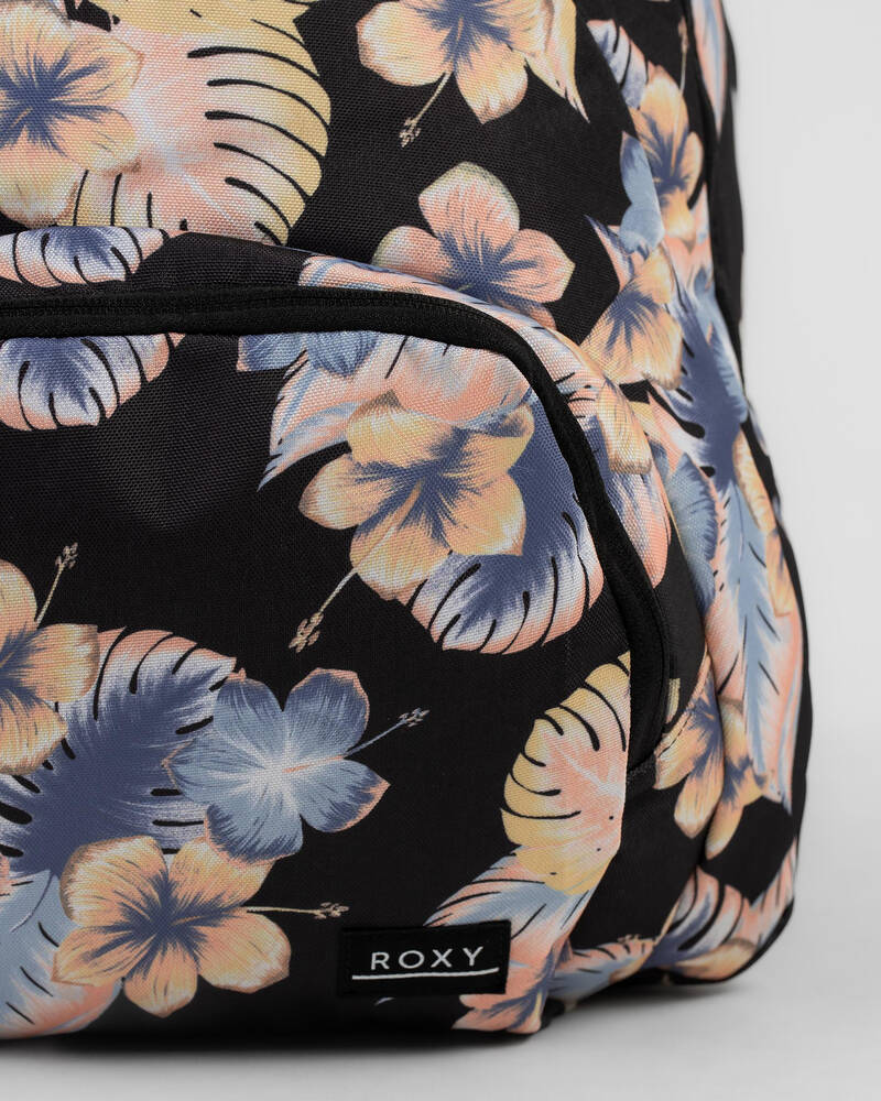 Shop Roxy Shadow Swell Printed Backpack In Anthracite Reef Flowers ...