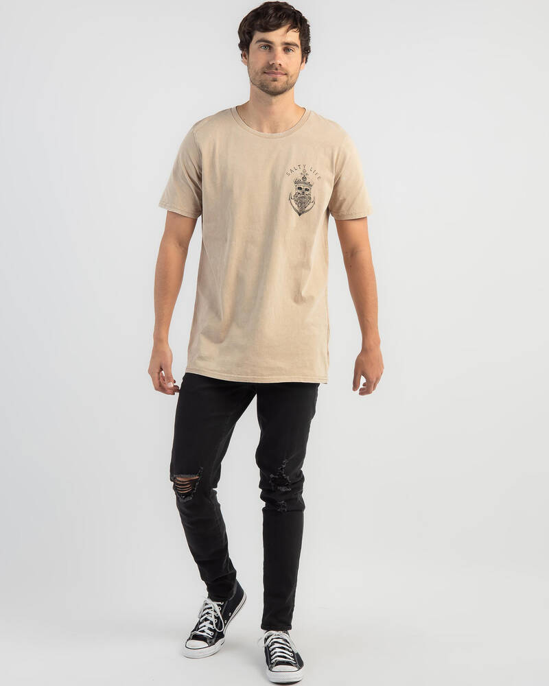 Shop Salty Life Anchors T-Shirt In Sand Acid - Fast Shipping & Easy Returns - City Beach Australia