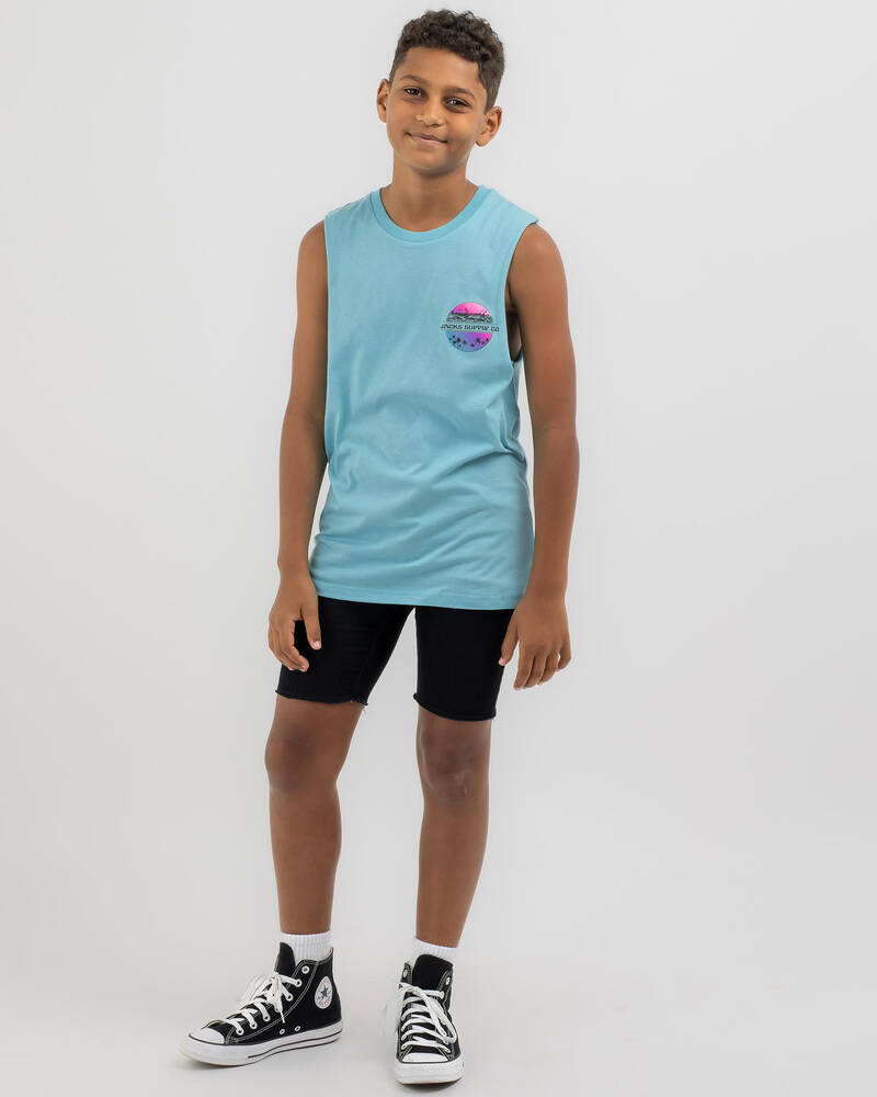 Shop Jacks Boys' Summer Muscle Tank In Blue - Fast Shipping & Easy ...