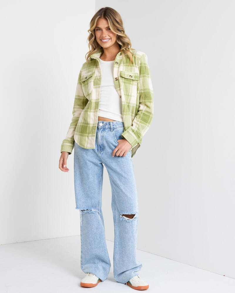 Shop Billabong Forge Shacket In Green Eyes - Fast Shipping & Easy ...