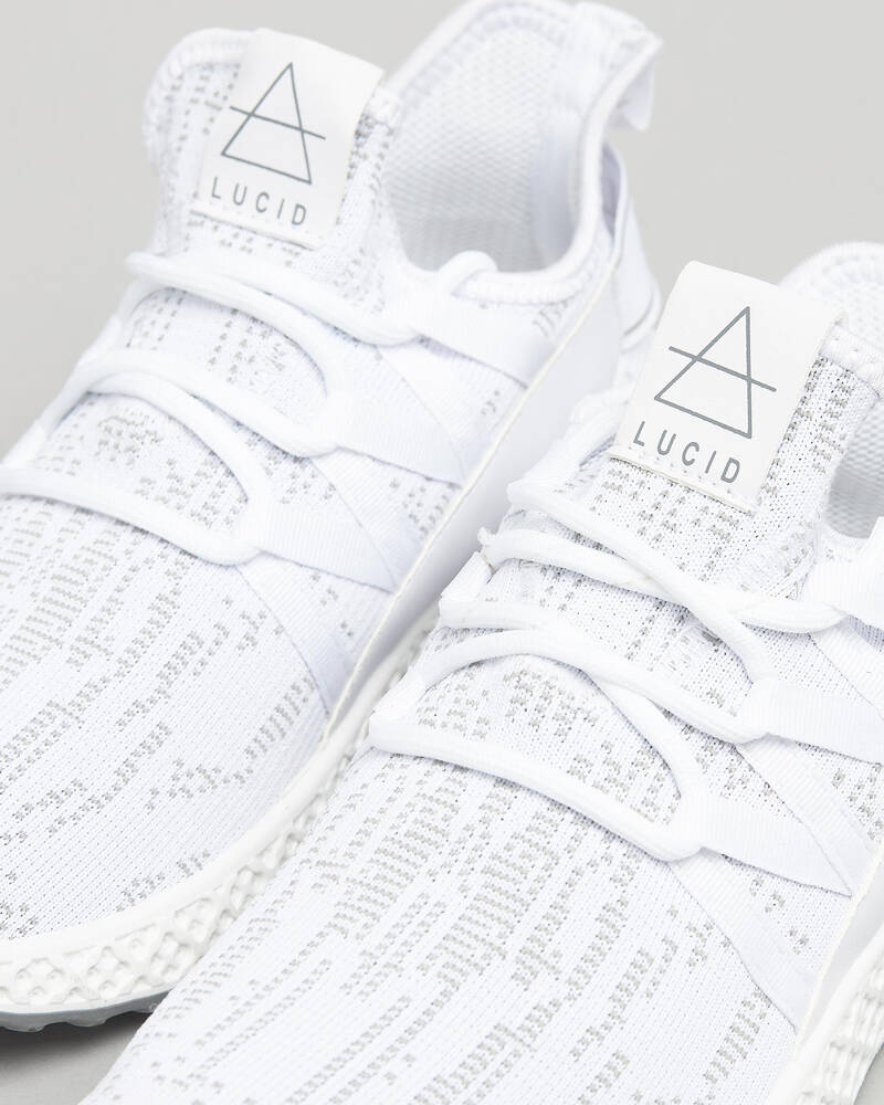 Shop Lucid Bolton Shoes In White/grey/knit - Fast Shipping & Easy ...