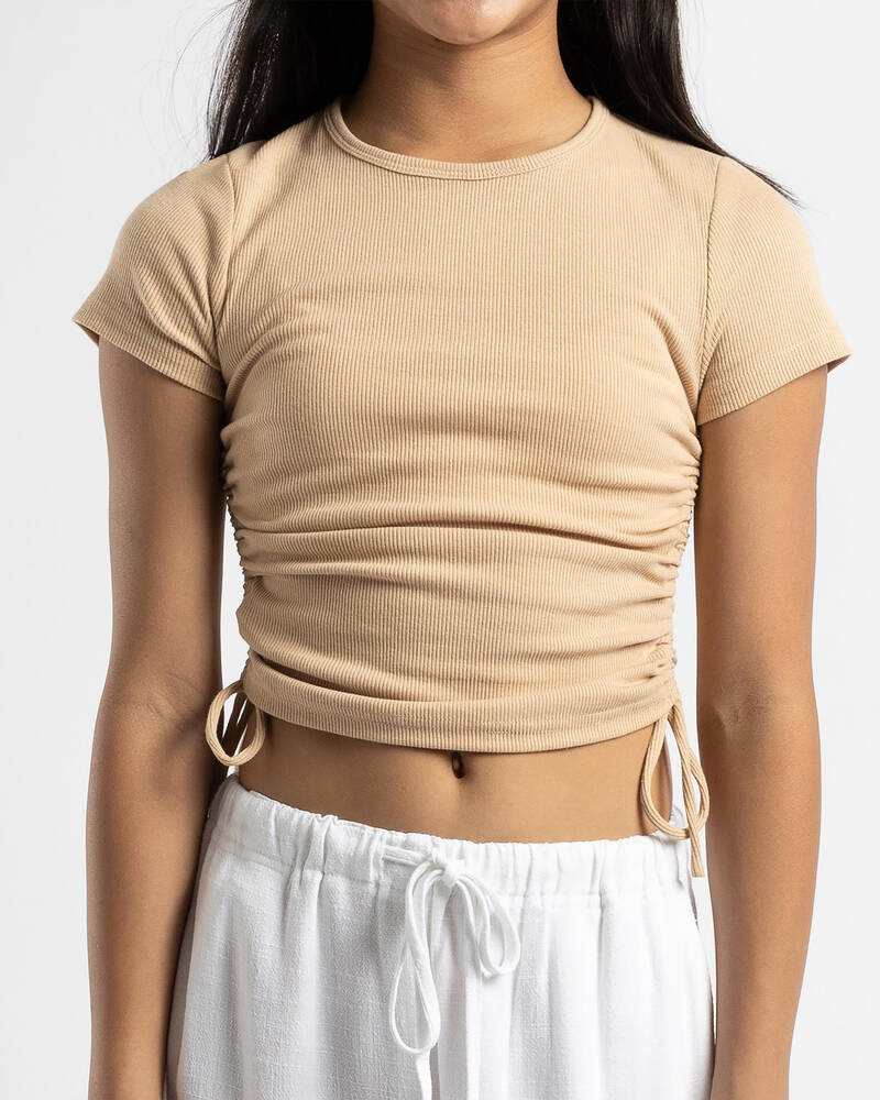 Shop Ava And Ever Girls' Kenny Top In Beige - Fast Shipping & Easy ...