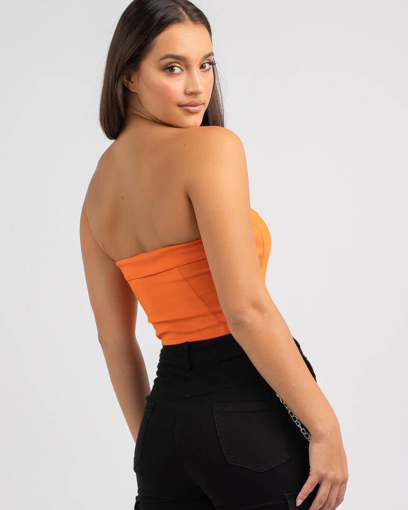 Shop Ava And Ever Miami Vice Corset Top In Orange - Fast Shipping ...