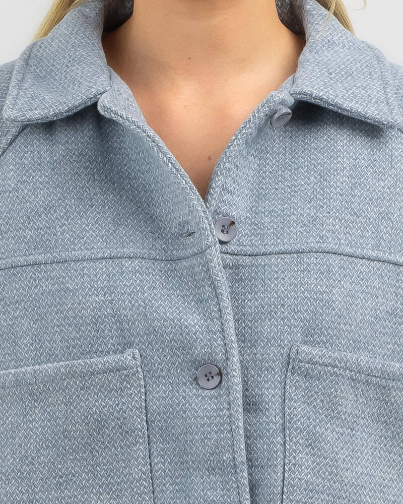 Rhythm Fairbanks Jacket In Blue Marle - Fast Shipping & Easy Returns ...