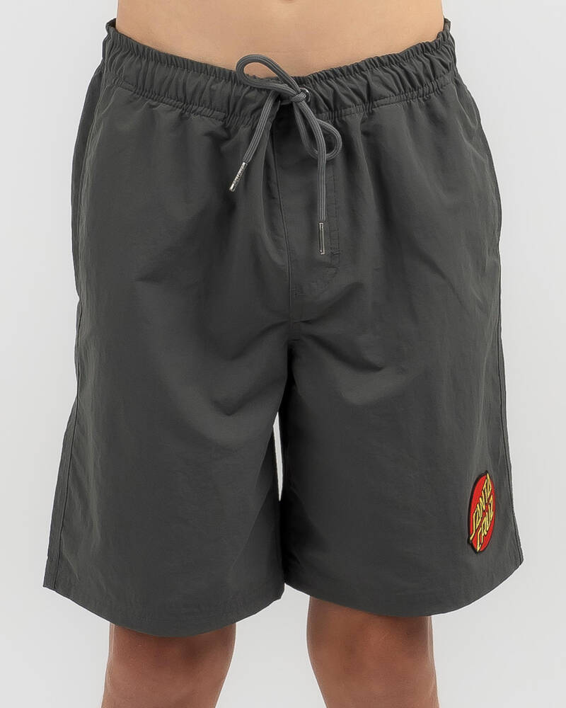 Shop Santa Cruz Boys' Classic Dot Cruizer Shorts In Charcoal - Fast ...