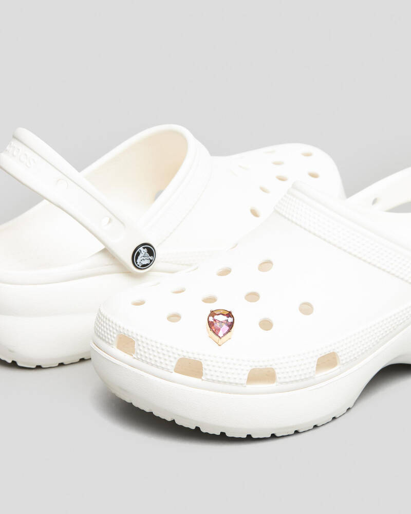 Crocs Pink Teardrop Gem Jibbitz In Multi - FREE* Shipping & Easy ...