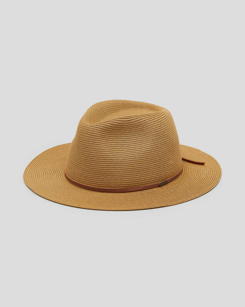 Shop Brixton Wesley Straw Fedora In Copper - Fast Shipping & Easy ...