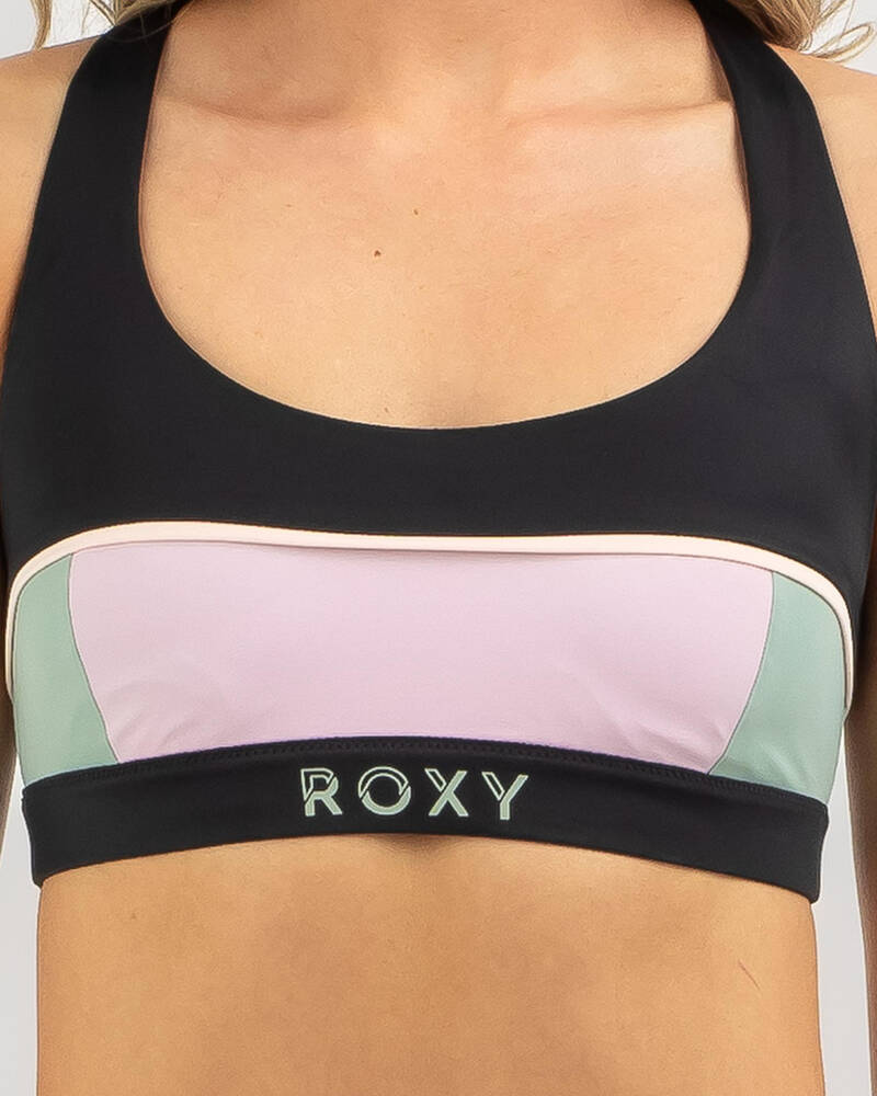 Shop Roxy Active Athletic SD Bikini Top In Anthracite - Fast Shipping & Easy Returns - City ...