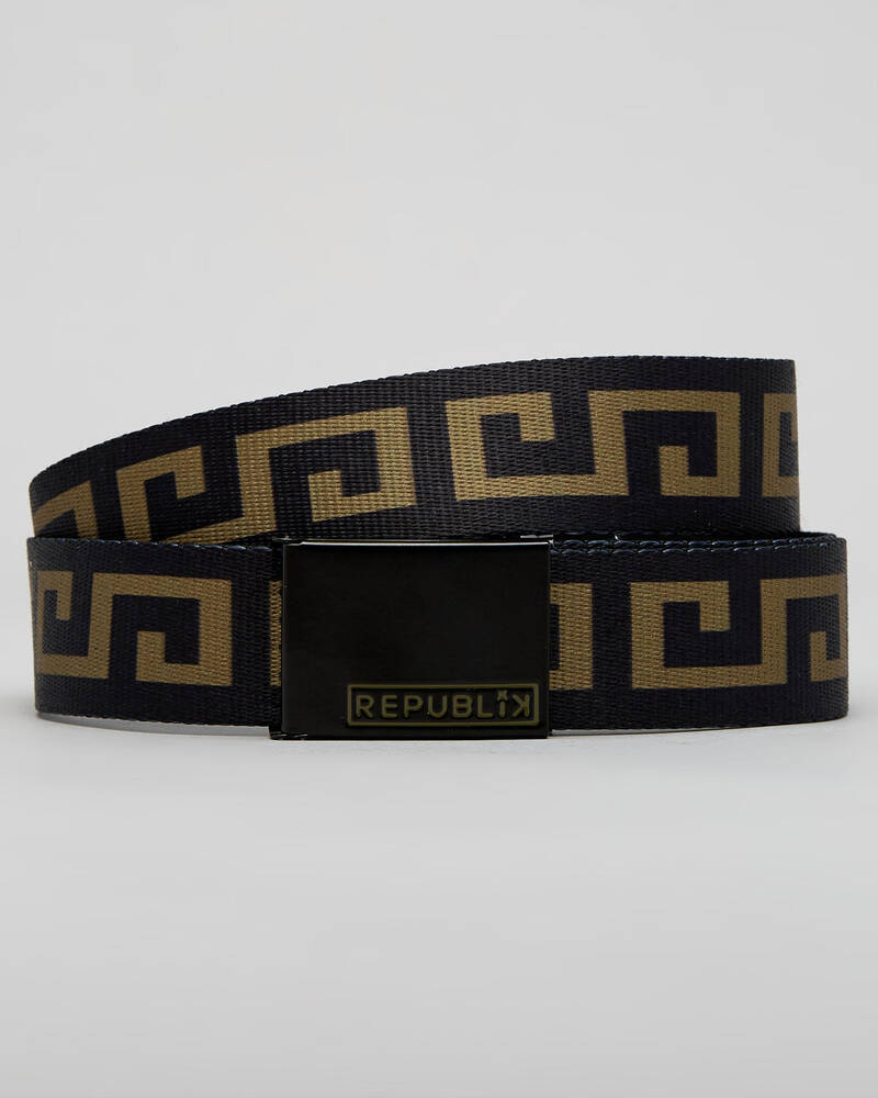Shop REPUBLIK Represent Reversible Web Belt In Black - Fast Shipping ...