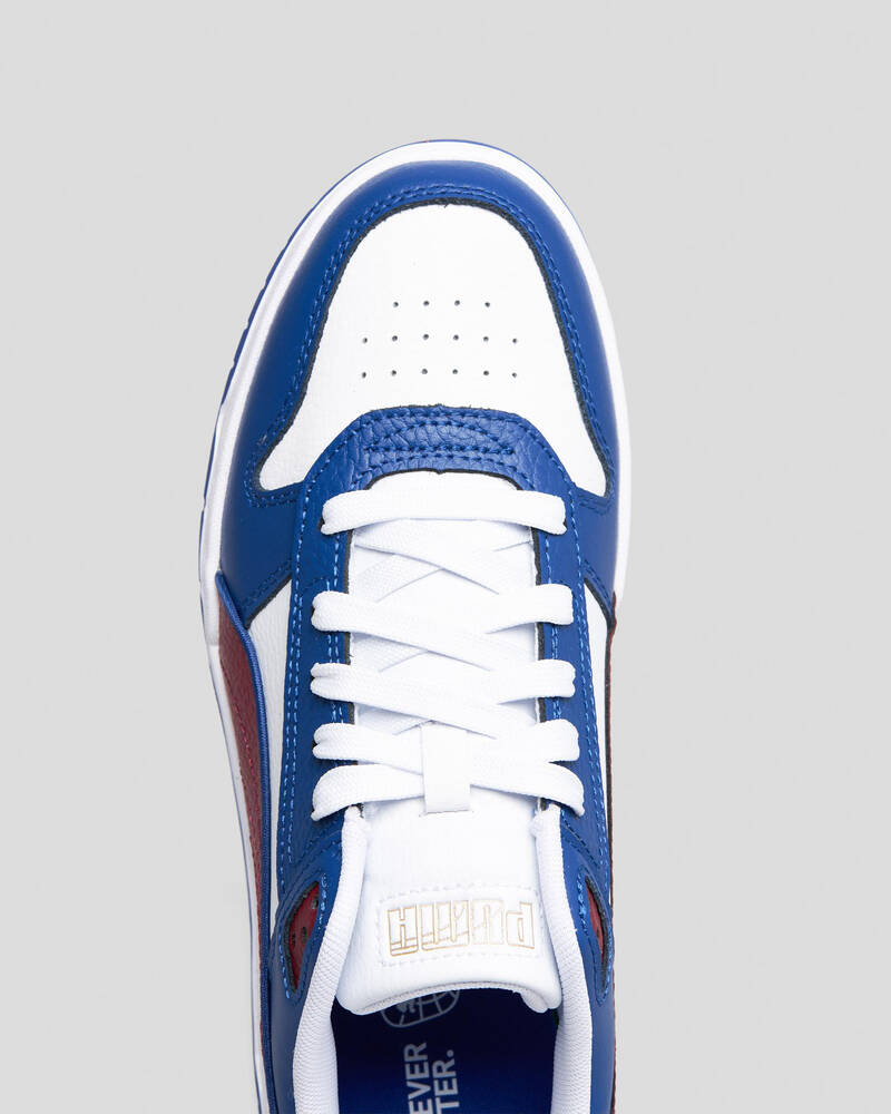 Shop Puma Womens RBD Game Low Shoes In Puma White/team Regal Red/clyde ...