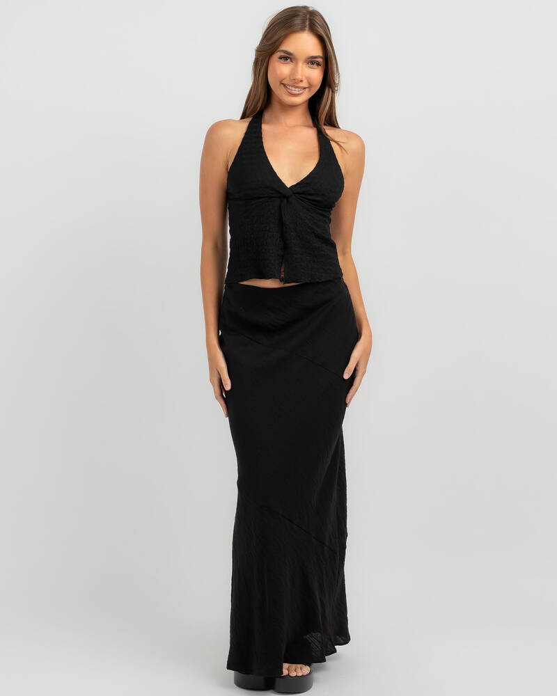 Ava And Ever Ange Split Halter Top In Black - FREE* Shipping & Easy ...