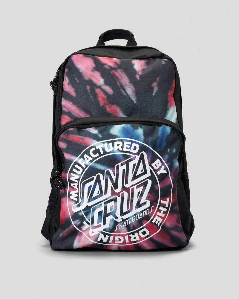 Shop Santa Cruz MFG Dot Backpack In Multi Tie Dye - Fast Shipping ...