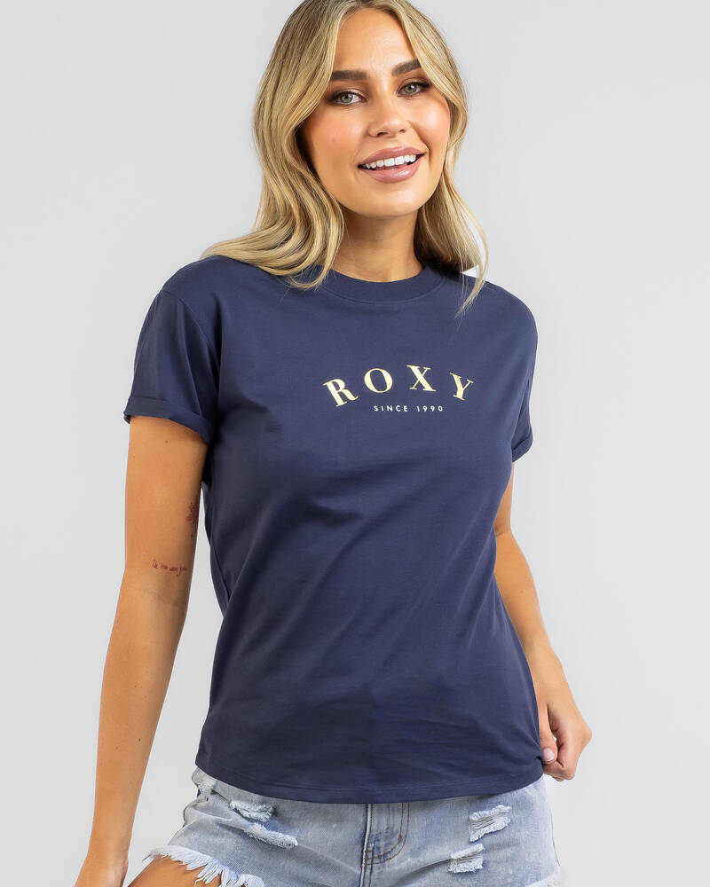 Shop Roxy Epic Afternoon T-Shirt In Mood Indigo - Fast Shipping & Easy ...