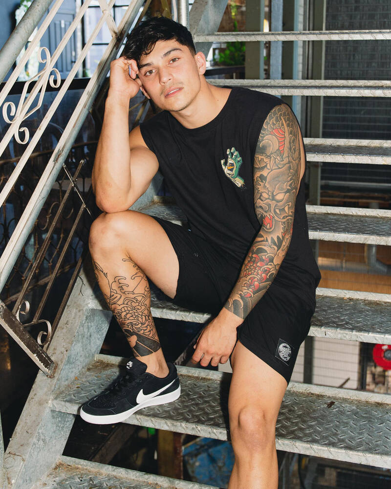 Shop Santa Cruz Camo Hope Hand Muscle Tank In Black - Fast Shipping ...