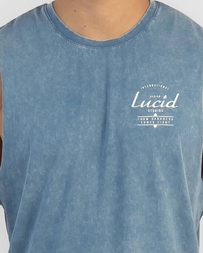 Shop Lucid Cleave Muscle Tank In Lt Blue Acid - Fast Shipping & Easy ...