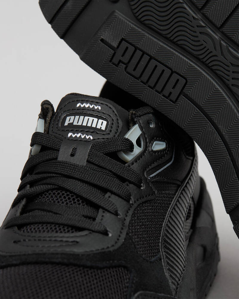 Shop Puma Trinity Shoes In Puma Black-puma Black-puma Silver - Fast ...