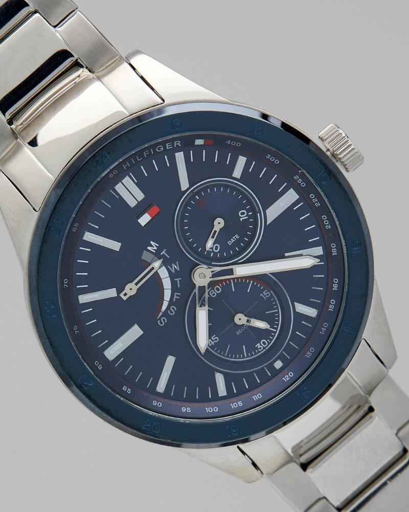 Shop Tommy Hilfiger Austin Watch In Navy/steel - Fast Shipping & Easy ...