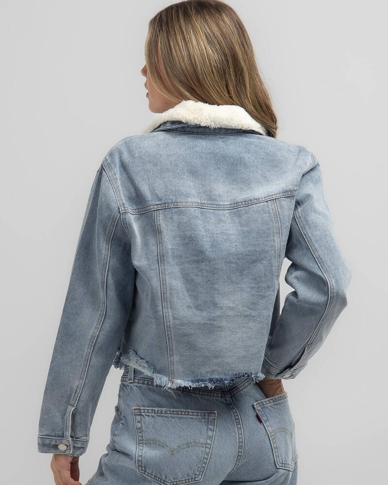 Shop Country Denim Quinn Denim Jacket In Light Blue - Fast Shipping ...