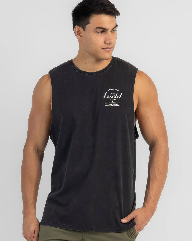 Shop Lucid Cleave Muscle Tank In Black Acid - Fast Shipping & Easy ...
