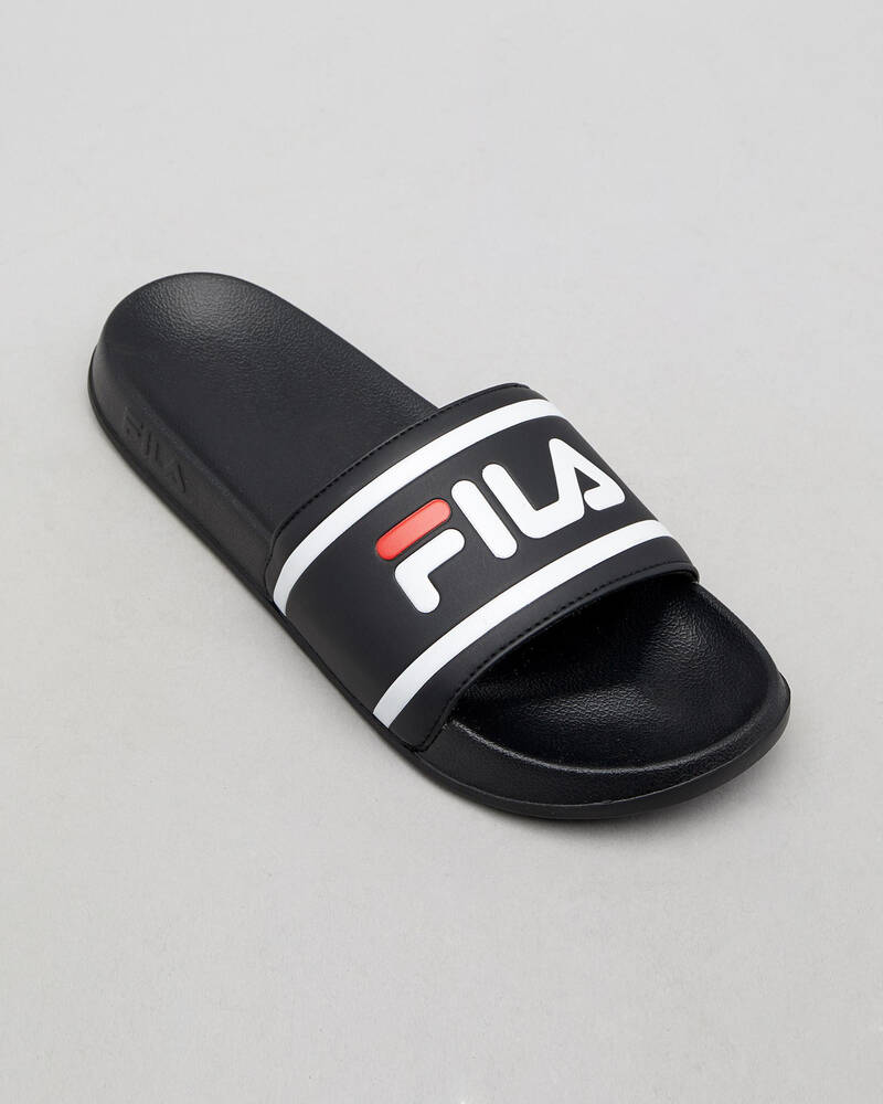 Shop Fila Heritage Slides In Black - Fast Shipping & Easy Returns ...