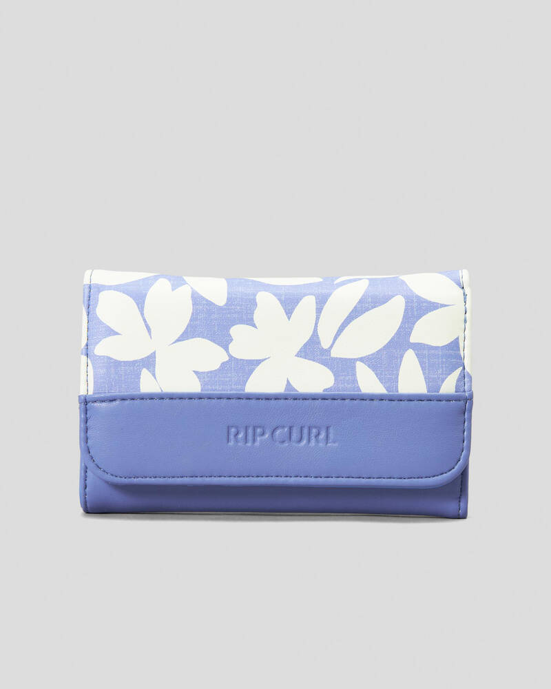 Shop Rip Curl Mixed Floral Wallet In Mid Blue - Fast Shipping & Easy ...