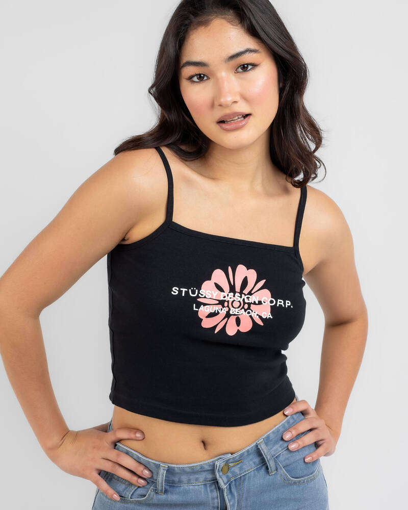 Shop Stussy Laguna Singlet In Black - Fast Shipping & Easy Returns ...