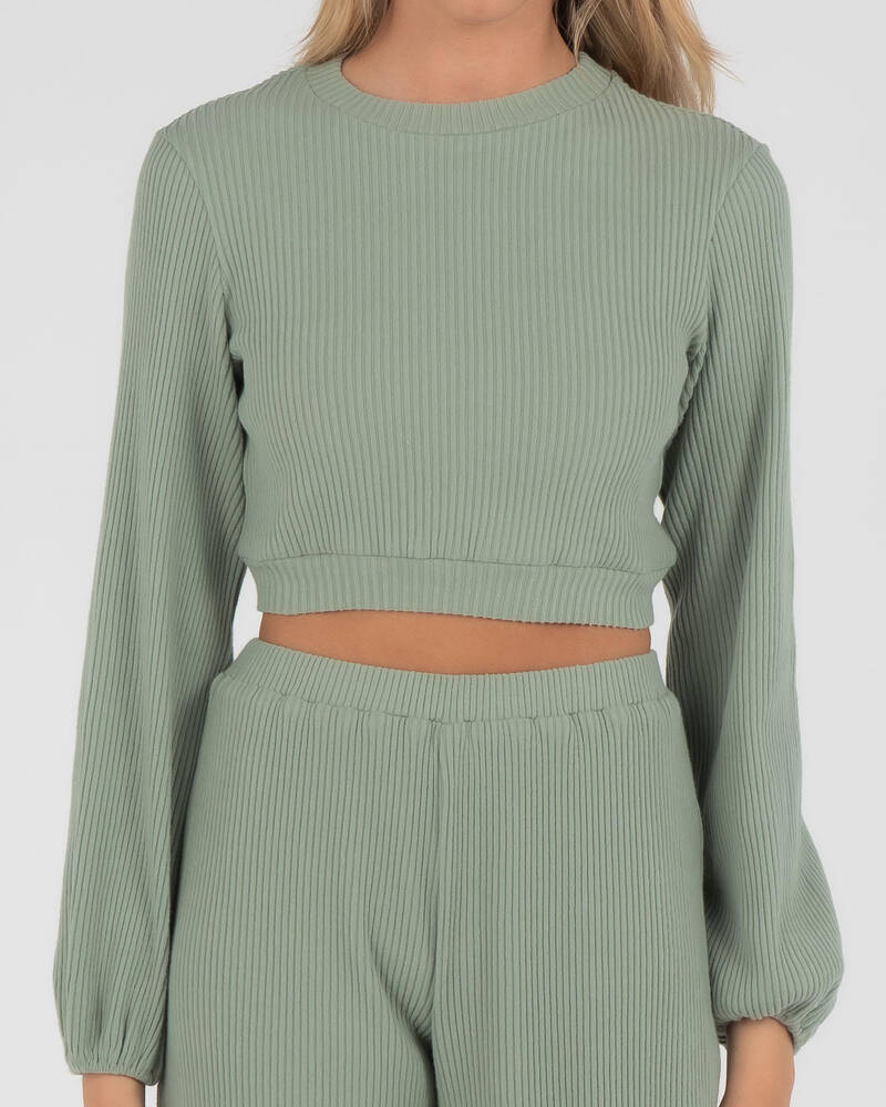 Shop Shareen Collection Mackenzie Top In Sage - Fast Shipping & Easy ...