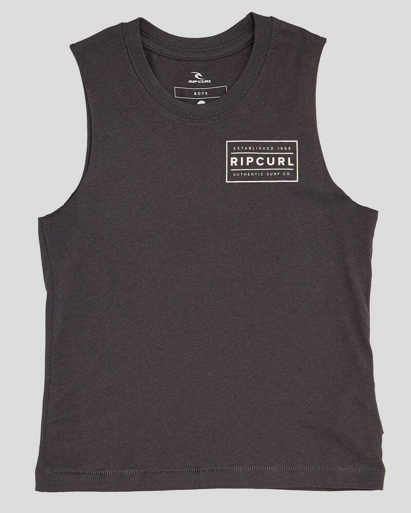 Shop Rip Curl Toddlers' Driven Muscle Tank In Washed Black - Fast ...