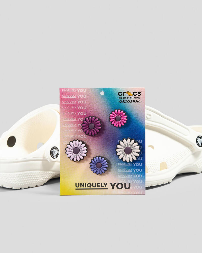 Shop Crocs Mixed Purple Floral Jibbitz 5 Pack In Multi - Fast Shipping ...