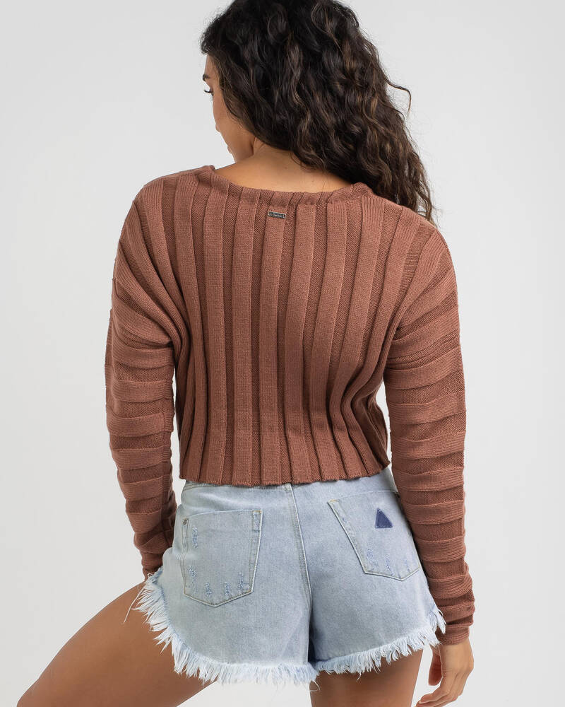 Shop Mooloola Emily Knit Jumper In Milk Choc - Fast Shipping & Easy ...