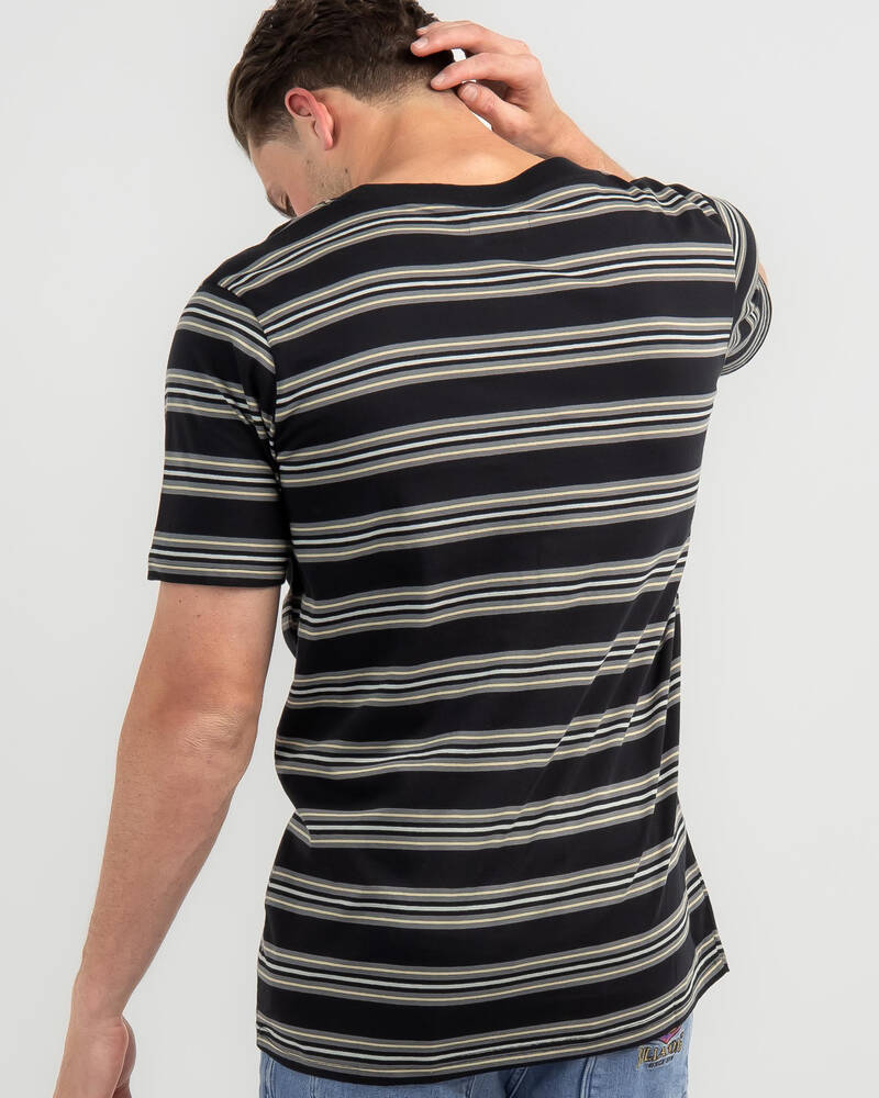 Lucid Threaded T-Shirt In Black Stripe - Fast Shipping & Easy Returns ...