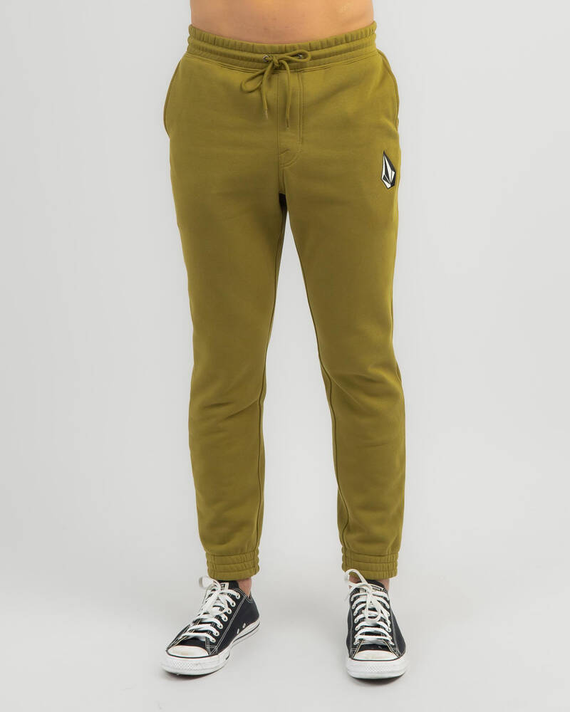 Shop Volcom Vologo Fleece Track Pants In Old Mill - Fast Shipping ...