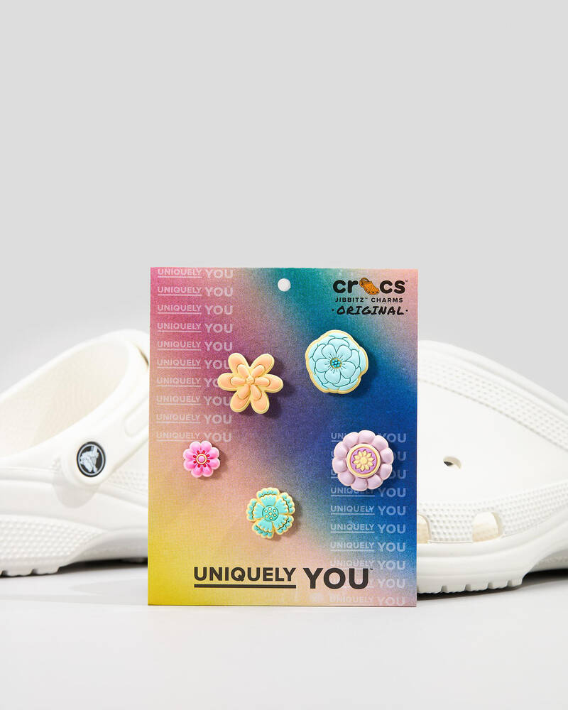 Shop Crocs Fresh As A Daisy Jibbitz 5 Pack In Multi - Fast Shipping ...