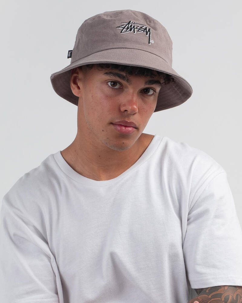 Shop Stussy Stock Shadow Bucket Hat In Iron - Fast Shipping & Easy ...