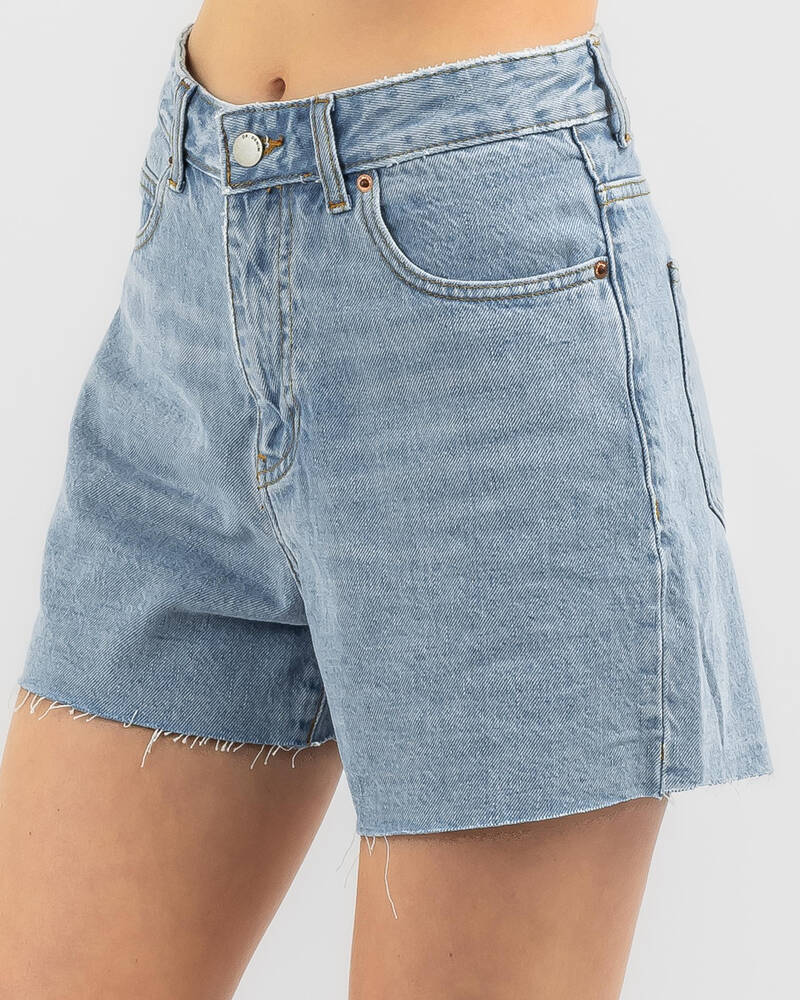 Shop Dr Denim Nora Shorts In Empress Light Blue - Fast Shipping & Easy ...