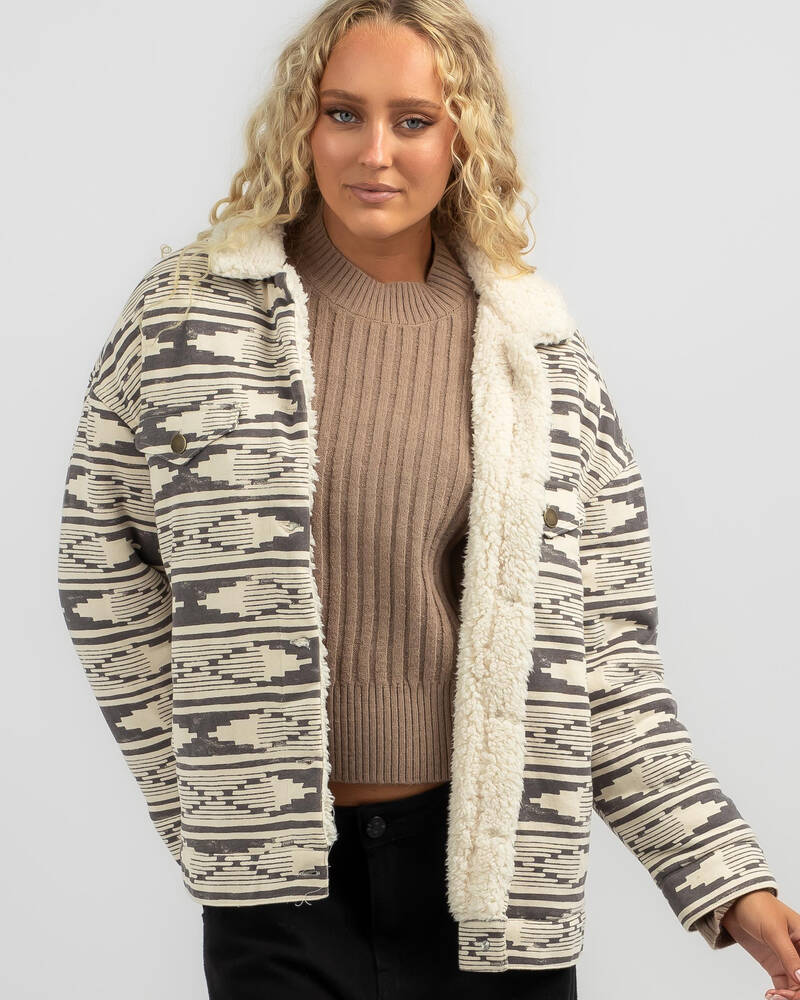 Shop Billabong Dream Day Jacket In Off Black - Fast Shipping & Easy ...