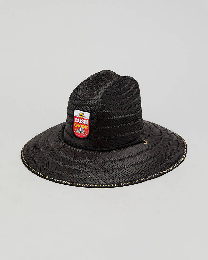 Shop Bush Chook Can Straw Hat In Black - Fast Shipping & Easy Returns ...