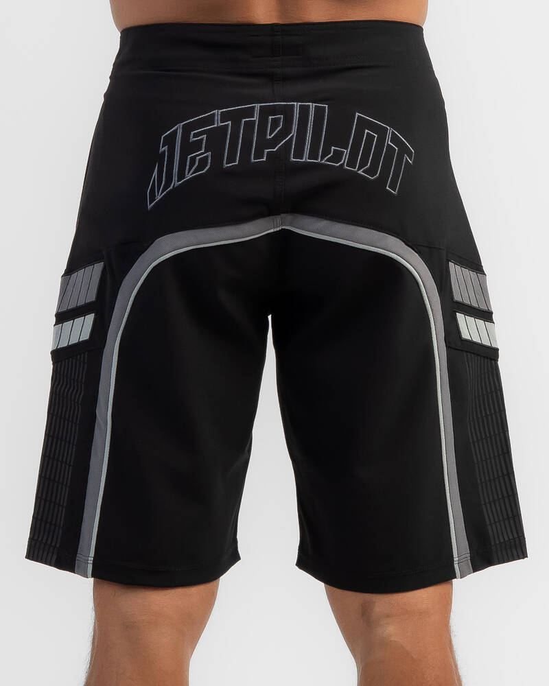Shop Jetpilot Full Pro 3.0 Board Shorts In Black/black - Fast Shipping ...