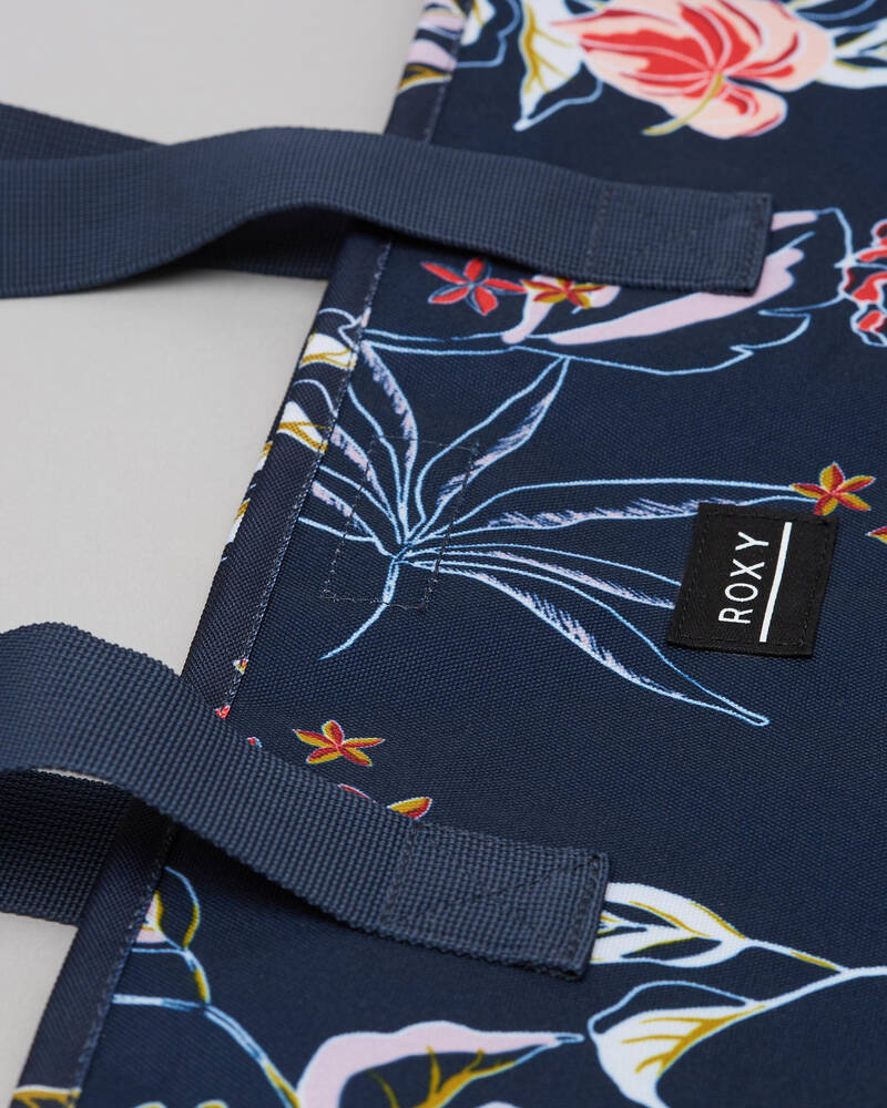 Shop Roxy Wildflower Beach Bag In Mood Indigo Sunset Boogie - Fast ...