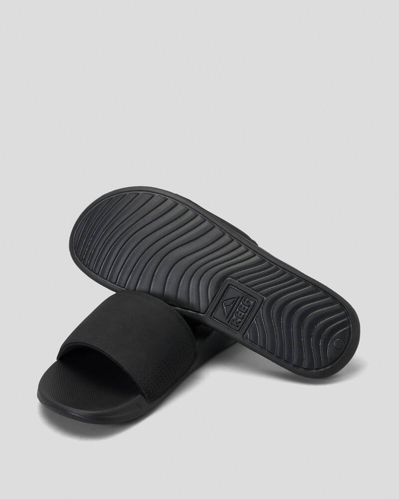 Reef One Slides In Black | City Beach Australia
