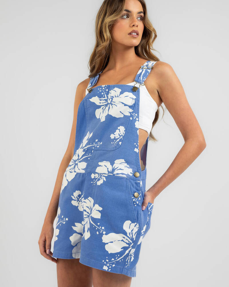 Shop Billabong Haveli Bay Overalls In Blue - Fast Shipping & Easy ...