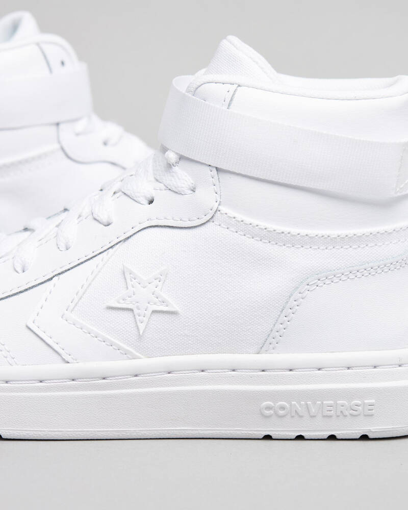 Shop Converse Womens Pro Blaze V2 Shoes In White/white/white - Fast ...