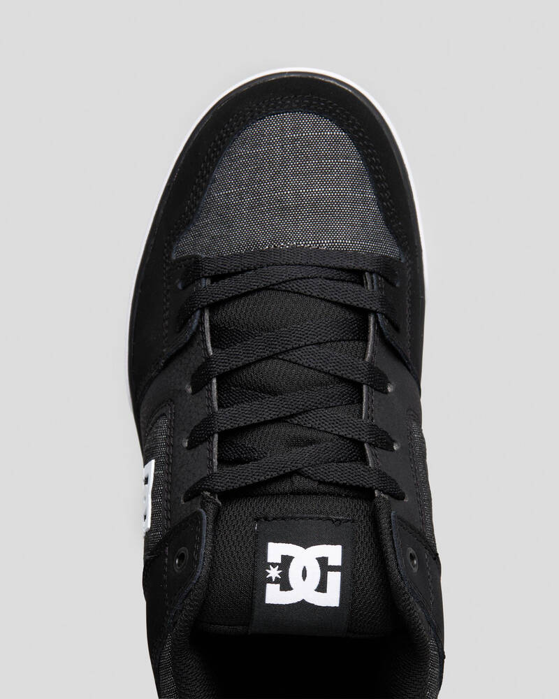 Shop DC Shoes Pure Shoes In Black/dark Slate - Fast Shipping & Easy ...