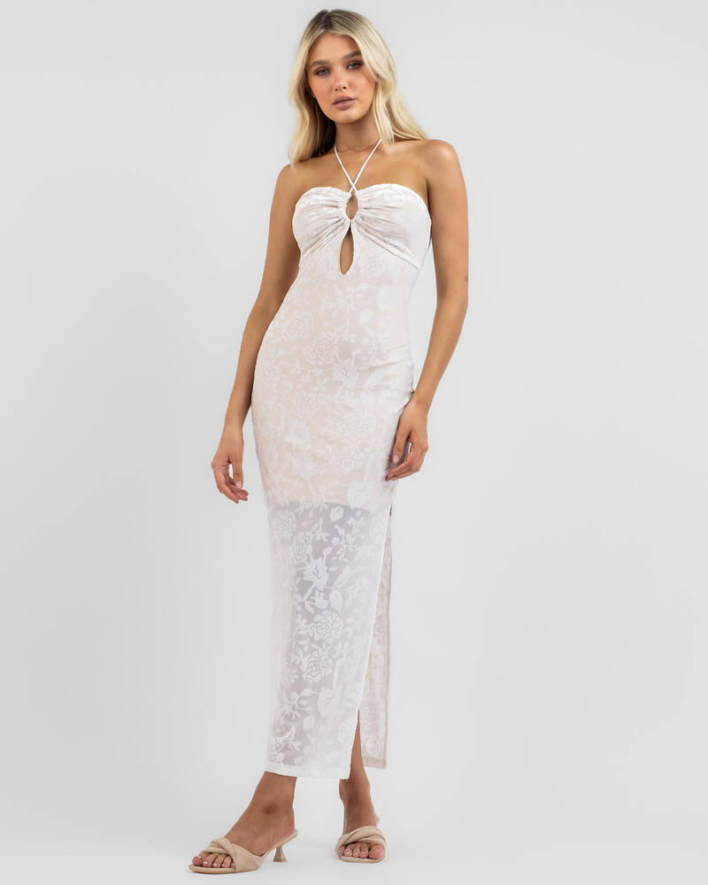 Shop Saints And Secrets Besiana Midi Dress In White - Fast Shipping ...