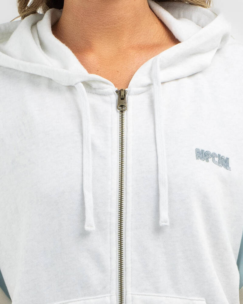 Shop Rip Curl Surf Revival Zip Through Hoodie In Grey Marle - Fast ...
